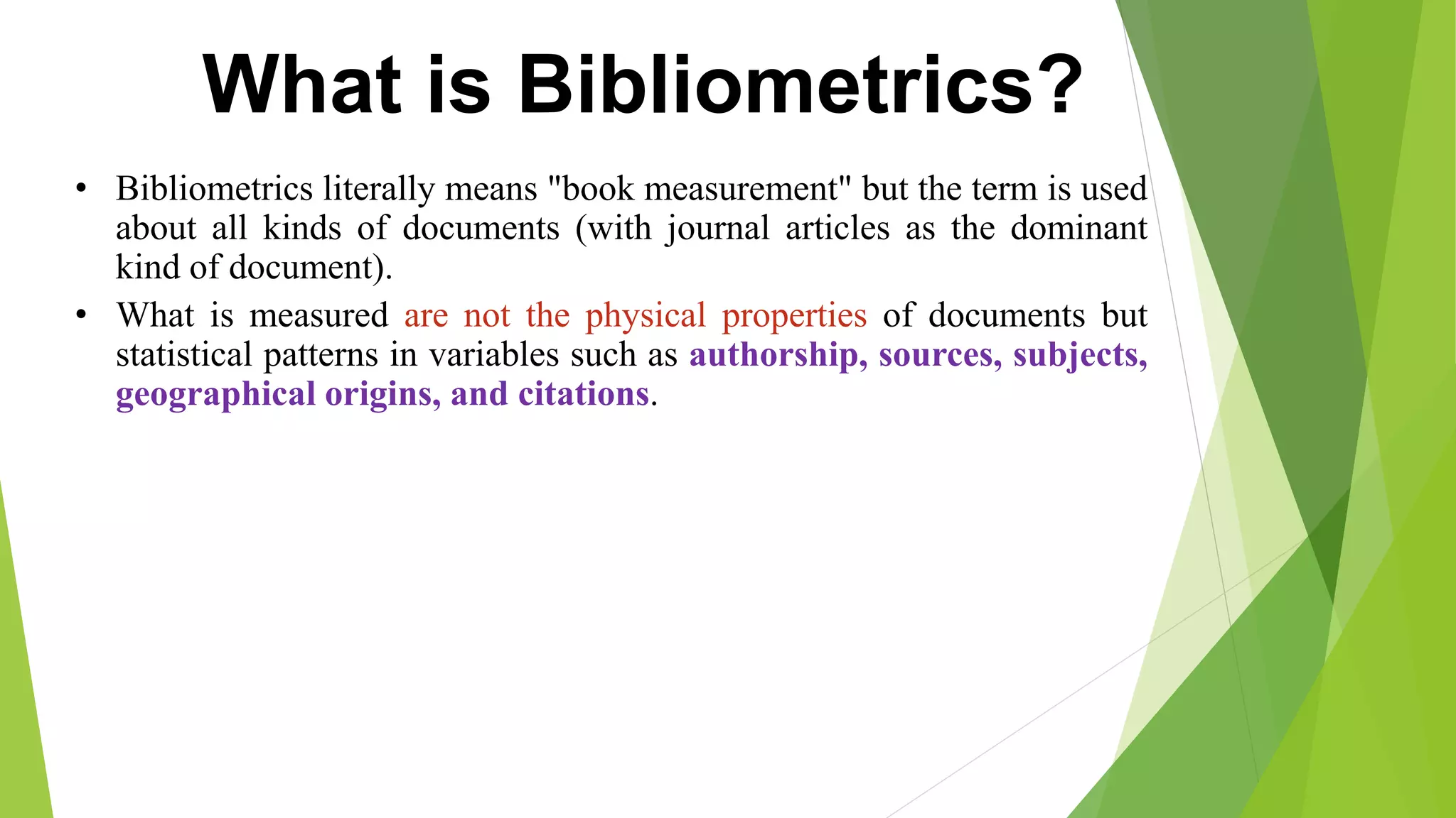 Bibliometric study | PPTX