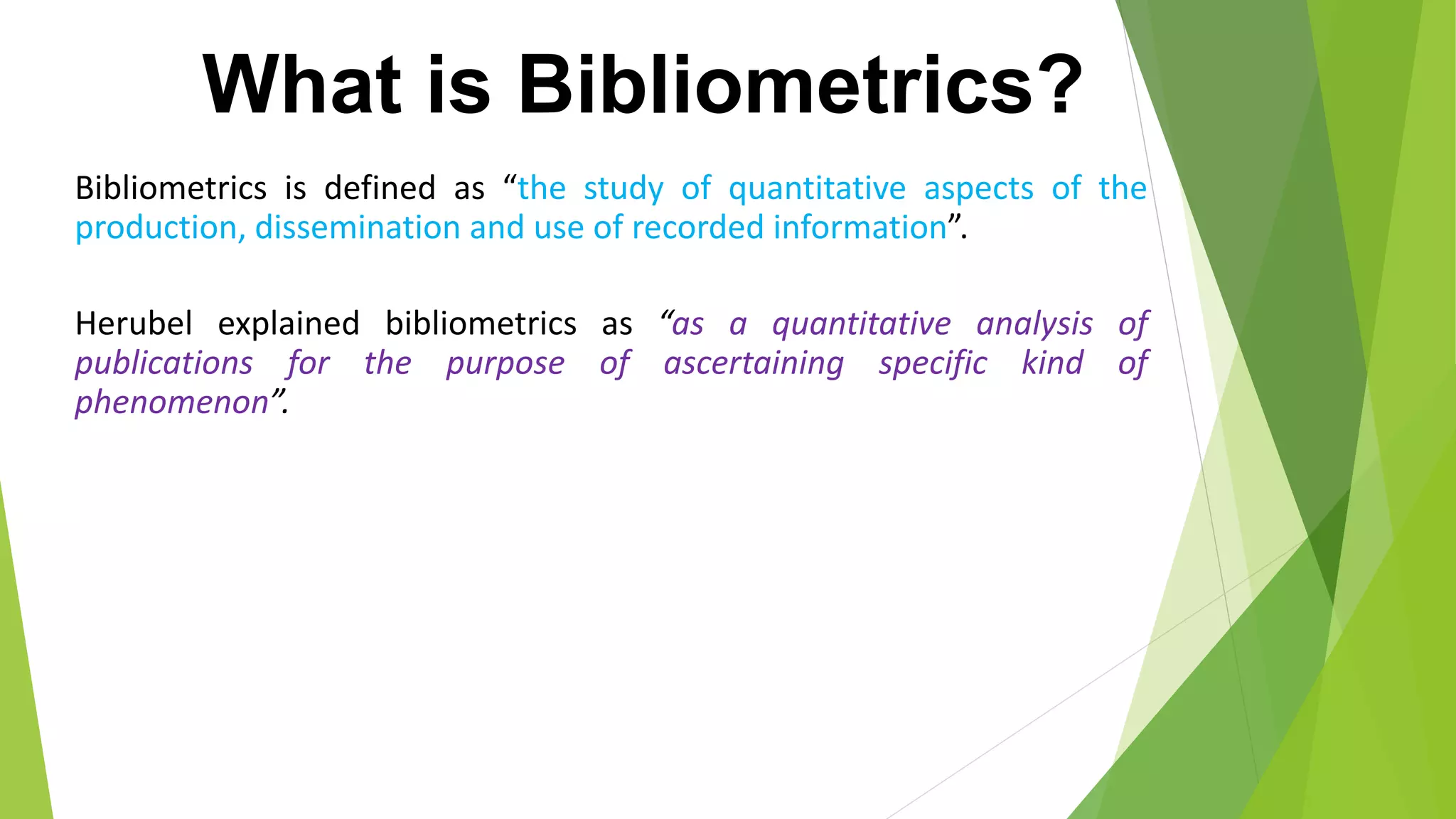 Bibliometric study | PPTX