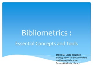 Bibliometrics Primer | PPT