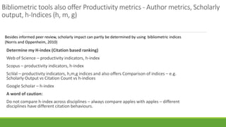Bibliometric Tools | PPTX