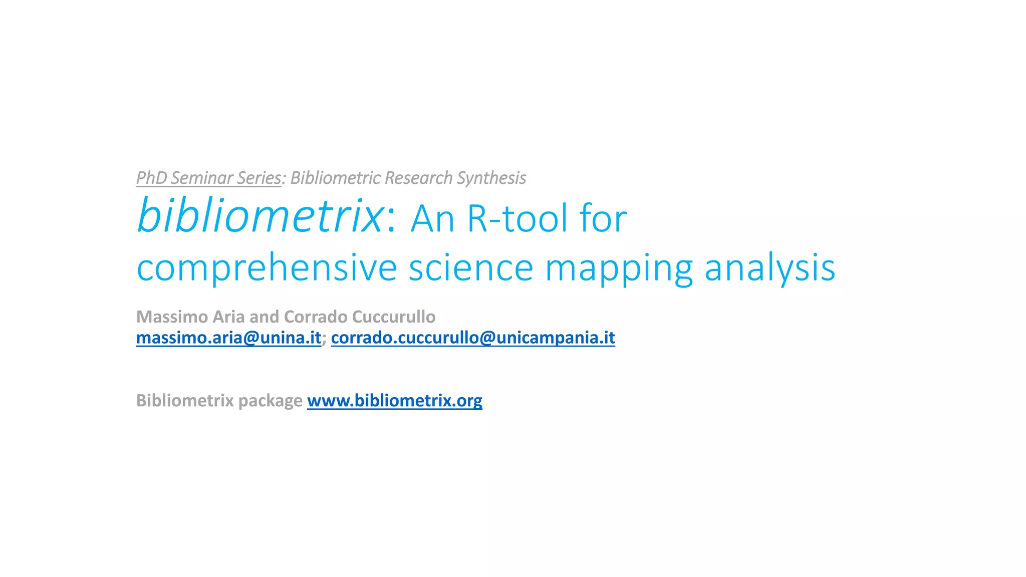 Bibliometrix Seminar | PPTX