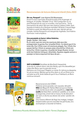 BIBLIORECOMANACIONS ED INFANTIL | PDF