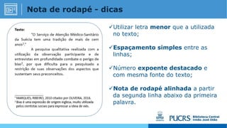 Como inserir nota de rodapé em trabalhos acadêmicos | PPTX