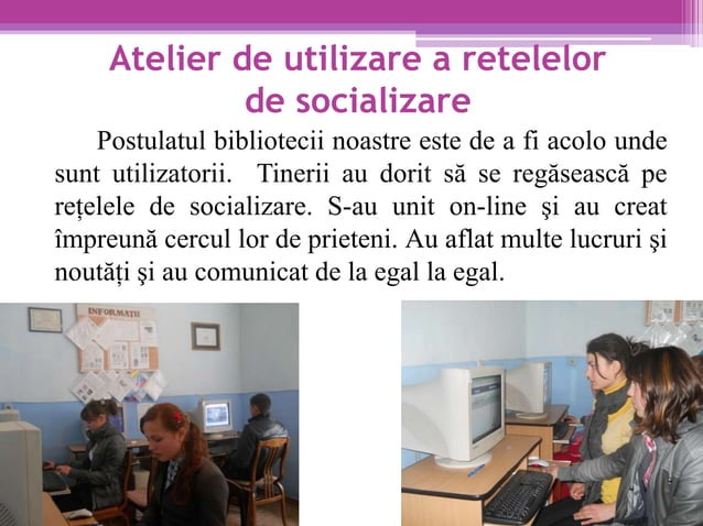 Biblioteca - factor cheie în educaţia culturii informatice | PPTX