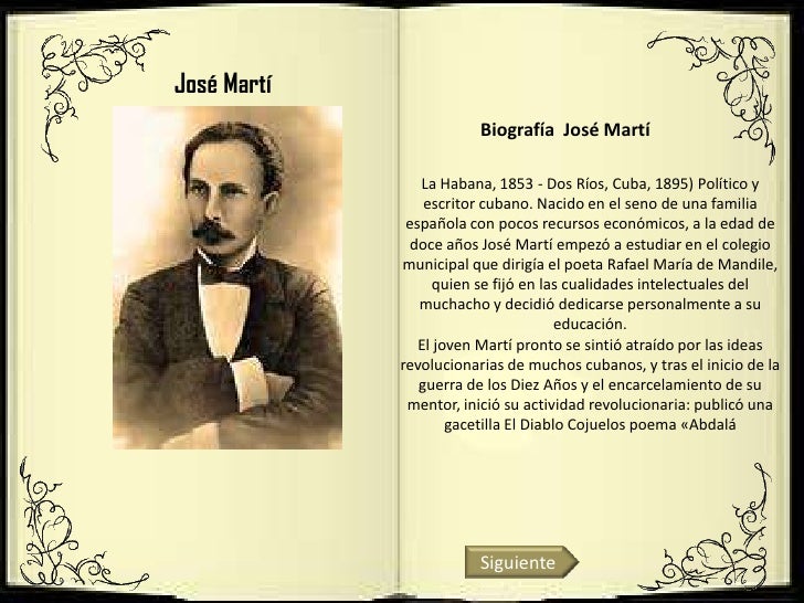 Nuestra America Latina Jose Marti Biografia