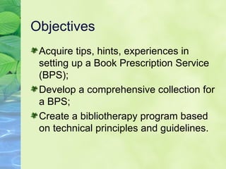 Bibliotherapy - PAARL | PPT
