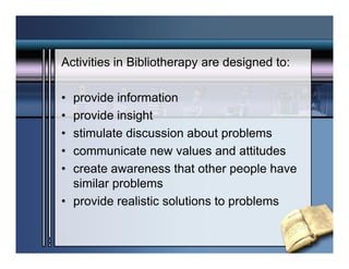 Bibliotherapy as a process | PDF
