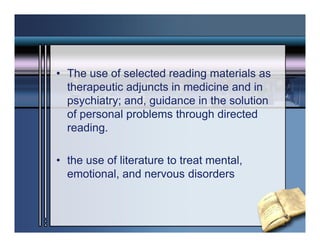 Bibliotherapy as a process | PDF