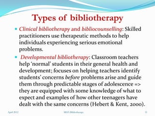 Bibliotherapy | PPTX