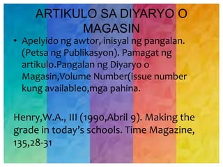 Bibliyograpiya | PPTX
