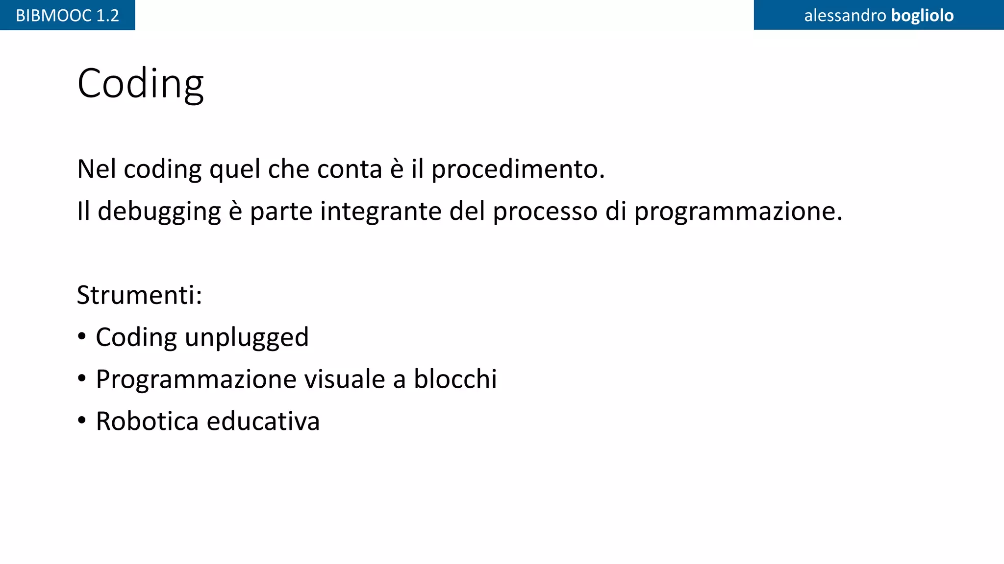 BIBMOOC 1.2 - Coding e pensiero computazionale | PDF | Programming Languages | Computing