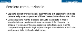BIBMOOC 1.2 - Coding e pensiero computazionale | PDF | Programming Languages | Computing