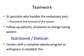 Intragastric Balloons for Treatment of Obesity | PPT