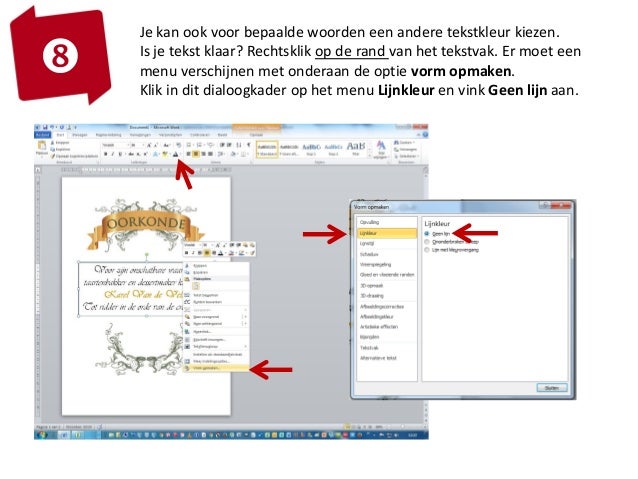 Bibstrip Oorkonde maken