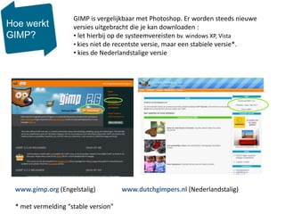 Bibstrip : wat is gimp? | PPTX | Photo Editing Software | Computer Software and Applications
