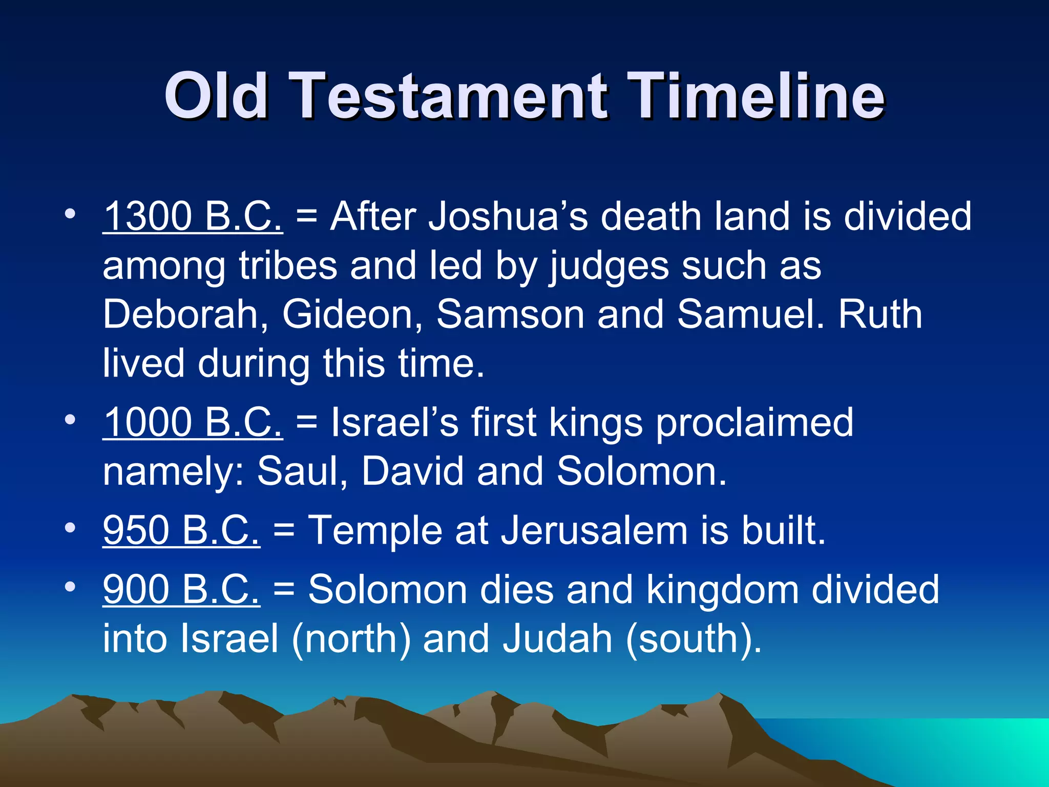 B I B S T U D Lesson 06 Biblical Timeline Of Salvation History | PPT