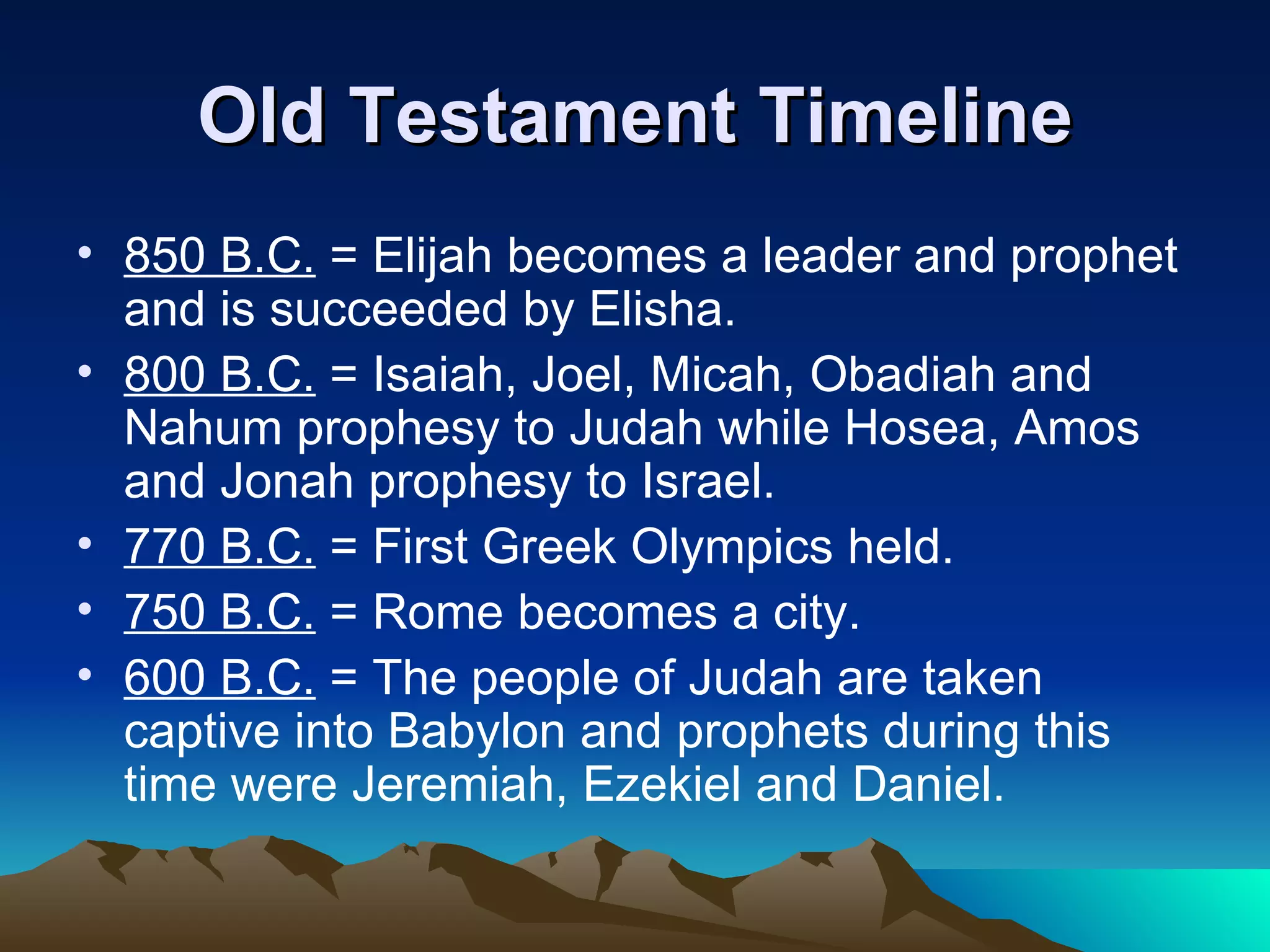 B I B S T U D Lesson 06 Biblical Timeline Of Salvation History | PPT