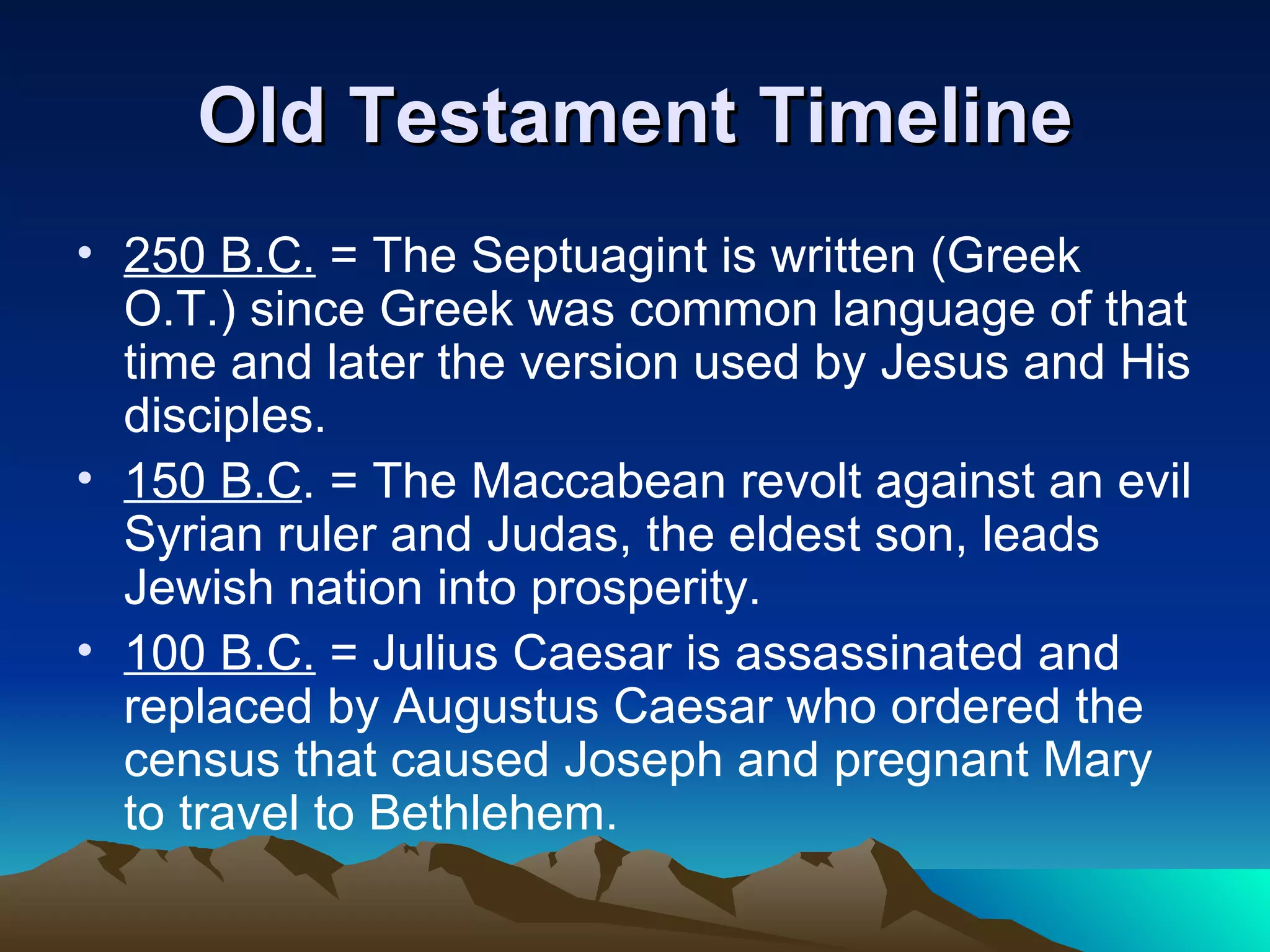 B I B S T U D Lesson 06 Biblical Timeline Of Salvation History | PPT