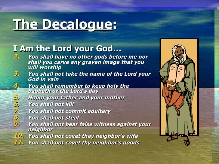 B I B S T U D Lesson 12 Moses And The Decalogue