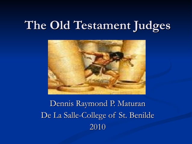 B I B S T U D Lesson 14 Old Testament Judges | PPT