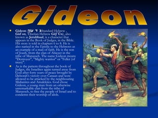 B I B S T U D Lesson 14 Old Testament Judges | PPT