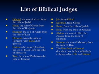 B I B S T U D Lesson 14 Old Testament Judges | PPT