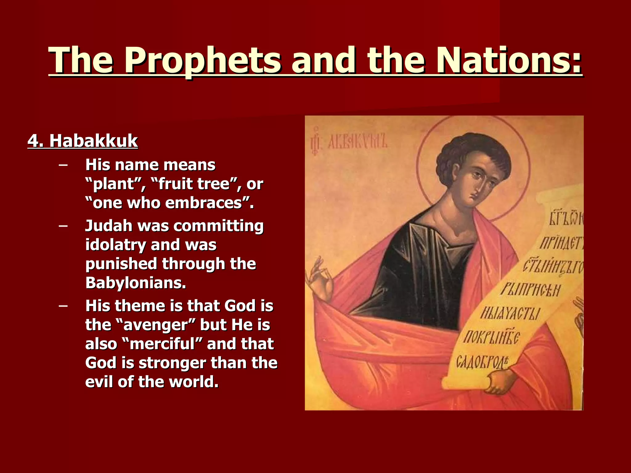 B I B S T U D Lesson 16 Old Testament Prophets | PPT