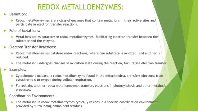 Metalloenzymes | PPTX