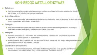 Metalloenzymes | PPTX