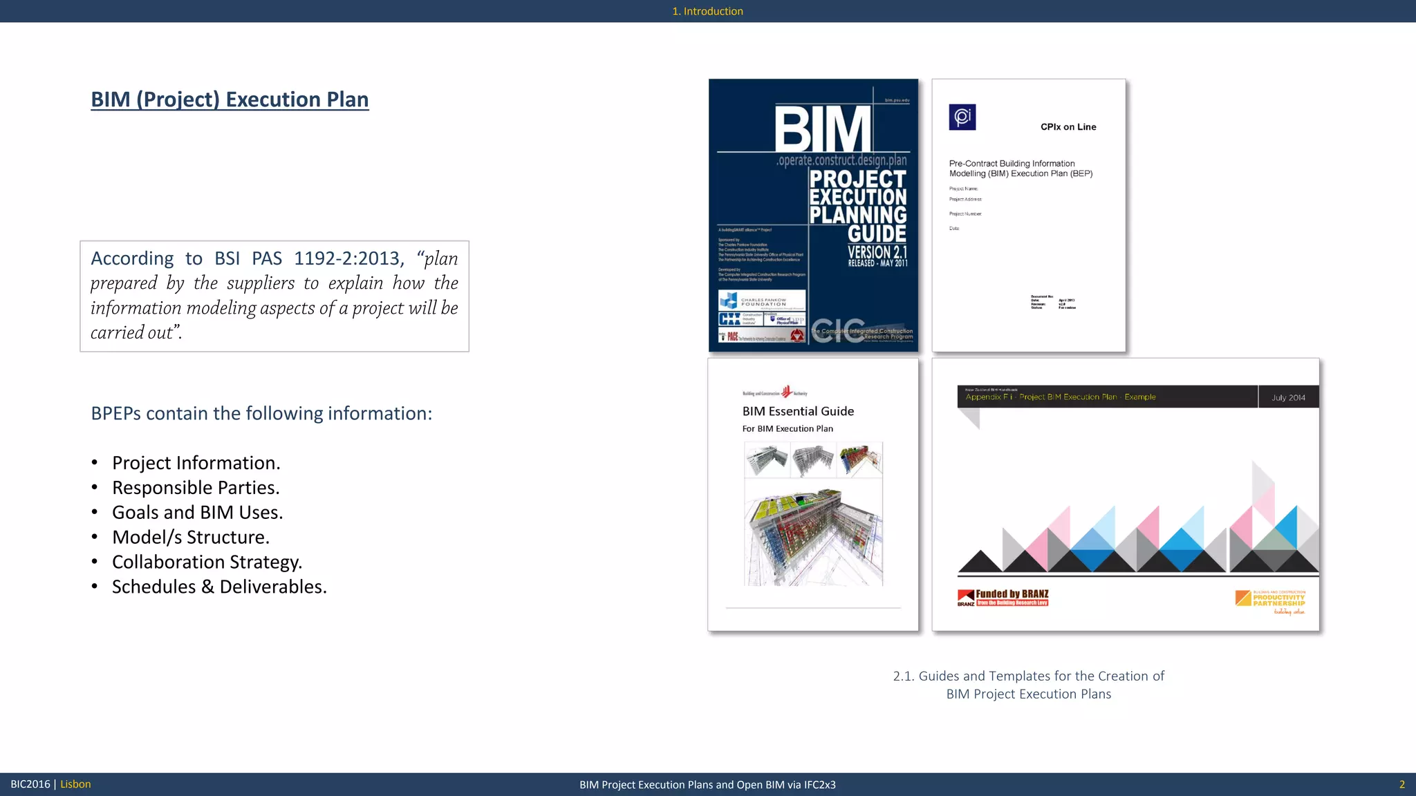 BIM Project Execution Plans and Open BIM via IFC2x3 | PDF