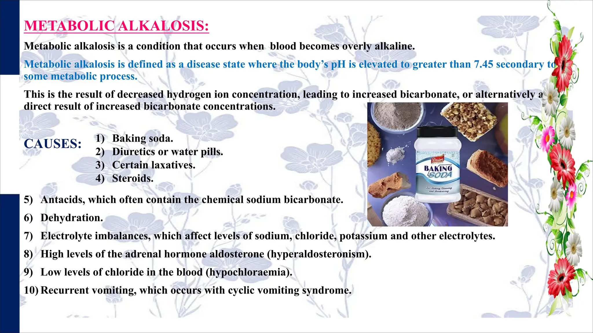 BICARBONATE - ELECTROLYTE IMBALANCE (METABOLIC ACIDOSIS & METABOLIC ...