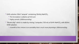 Use of bicarbonate in toxicology .pptx