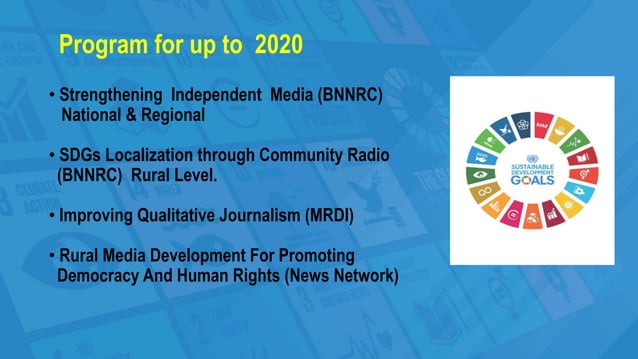 Bicc bSDGs Implementation Review (SIR) Report 2018 : Community Radio Broadcasting for Empowering ...