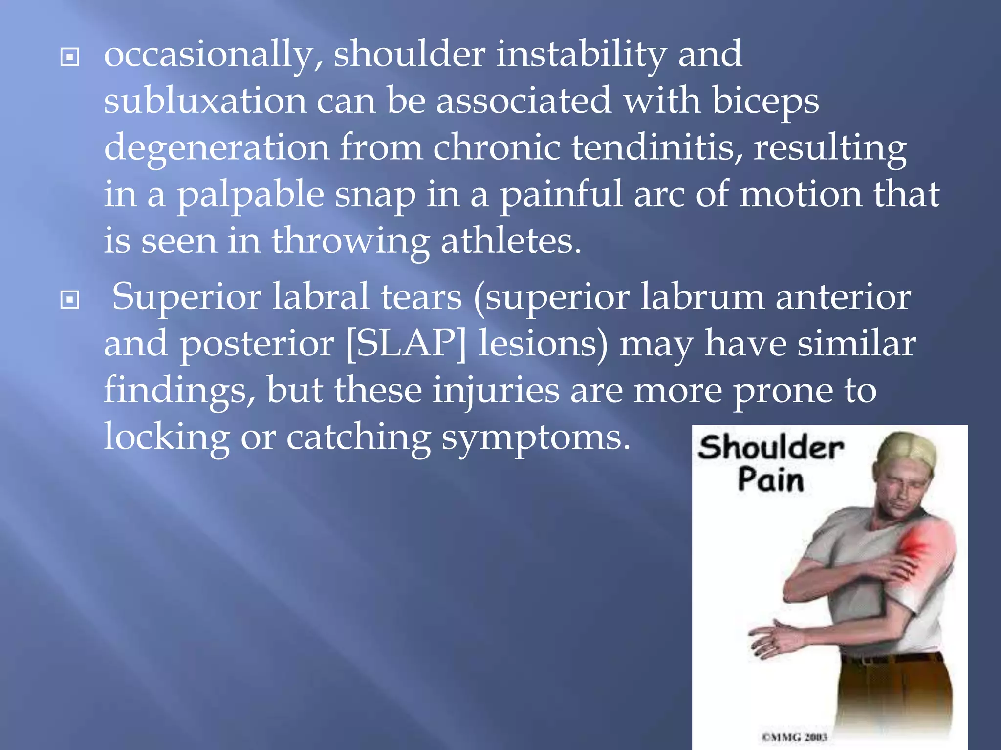 Bicipital tendonitis & Rehabilitation | PPTX