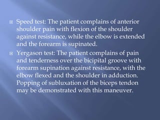 Bicipital tendonitis | PPTX