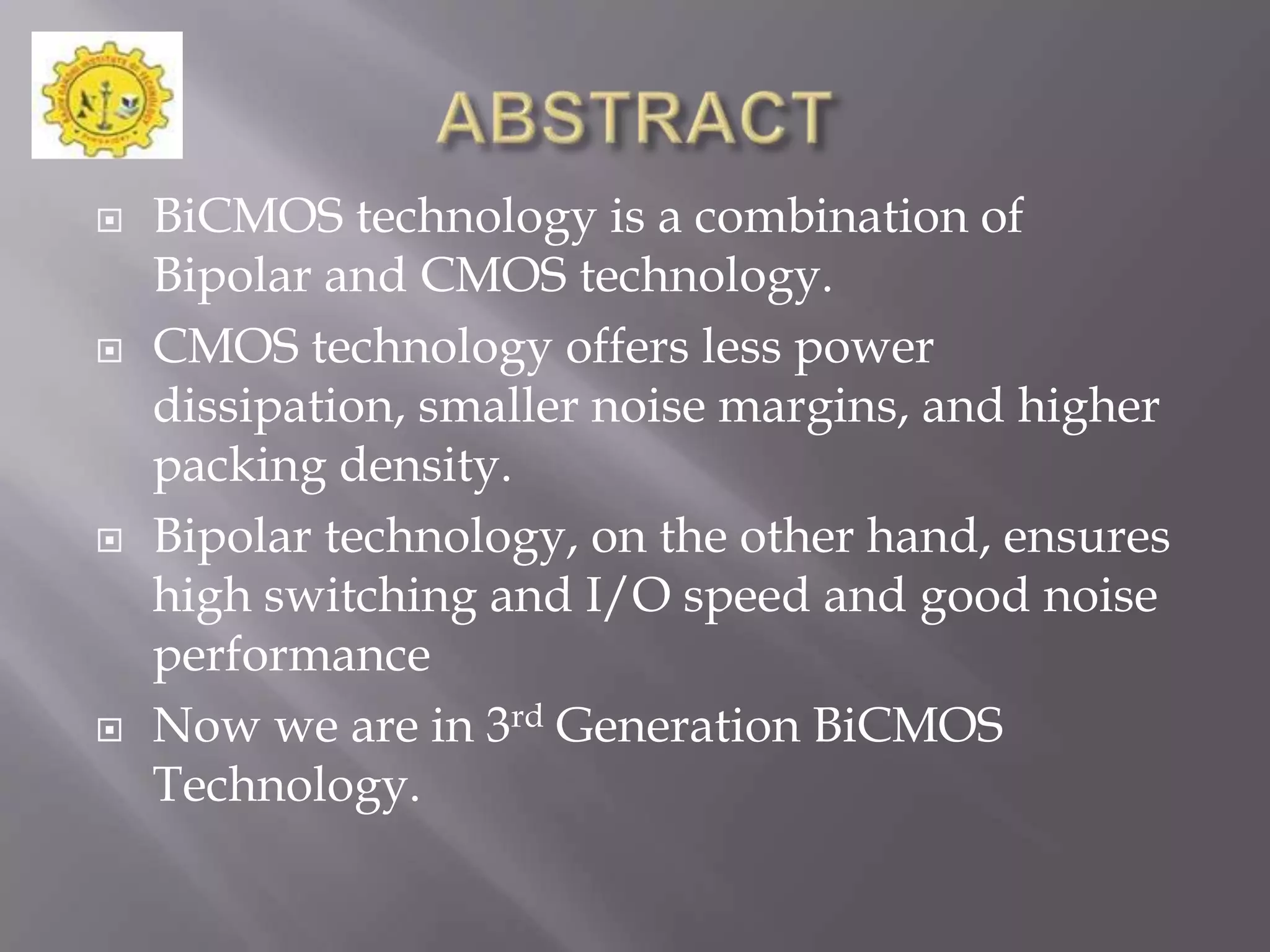 BiCMOS Technology | PPTX