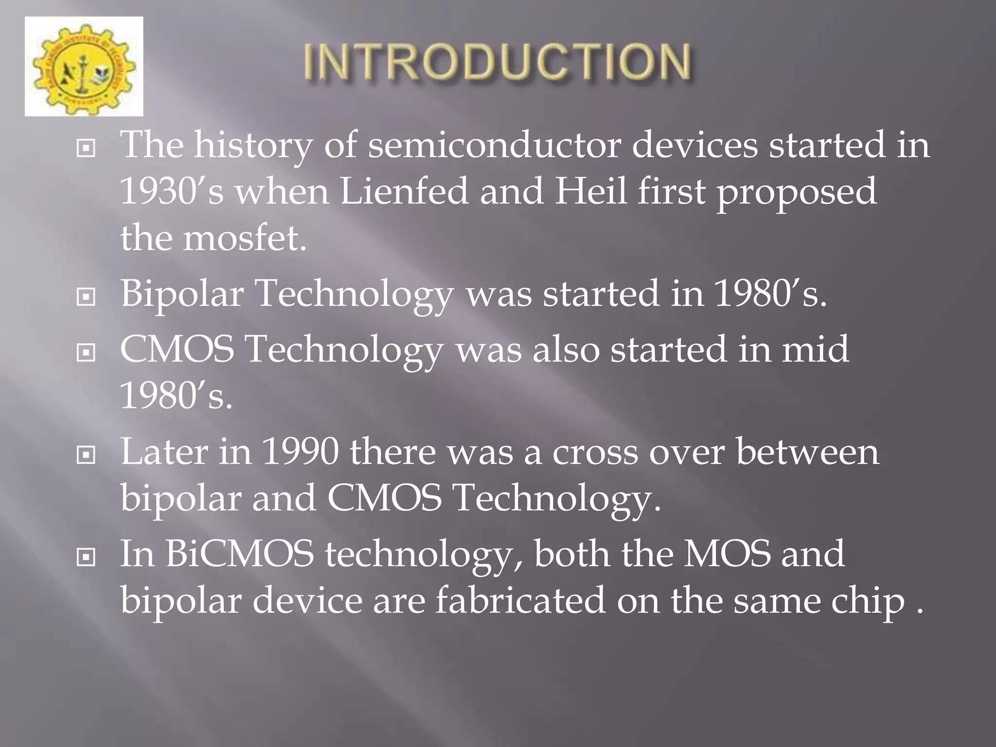 BiCMOS Technology | PPTX