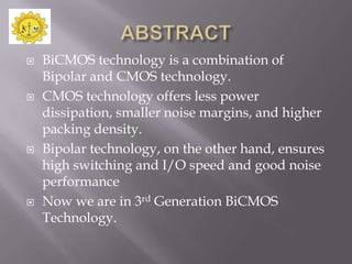 BiCMOS Technology | PPTX