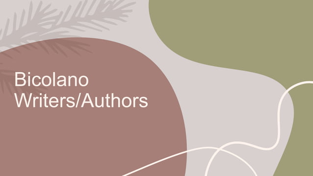 bicolano-literature.pptx bicolano literature | PPTX | Books and Literature