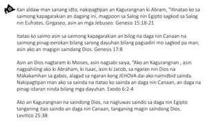 Bicolano - The Greater Israel (An Orog na Dakulang Israel) - Promise ...