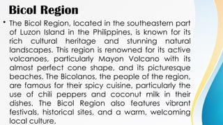 BICOL REGION ppt report about the region | PPTX | World/International ...