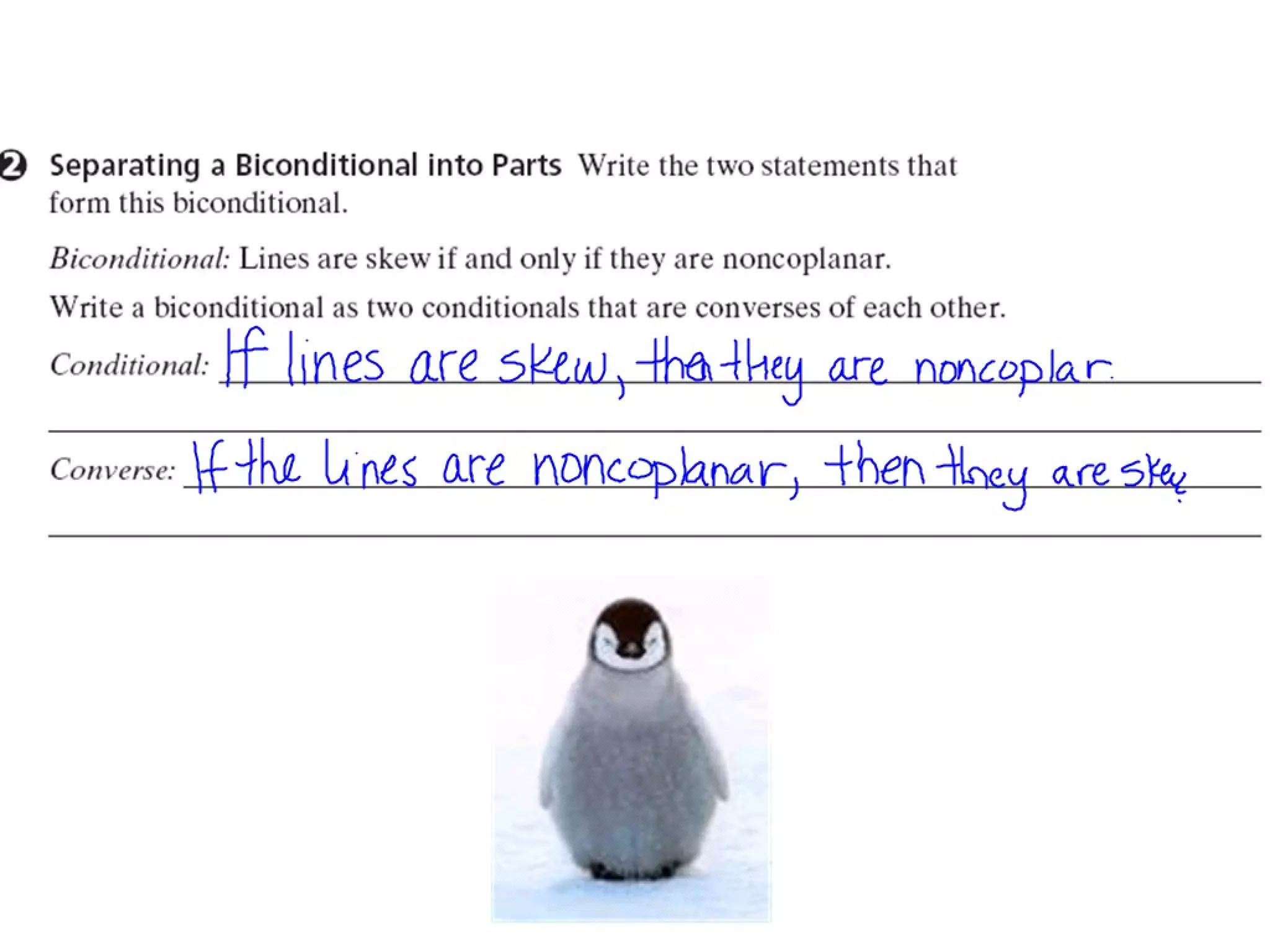 Biconditionals And Definitions Guided Notes 3rd | PPT