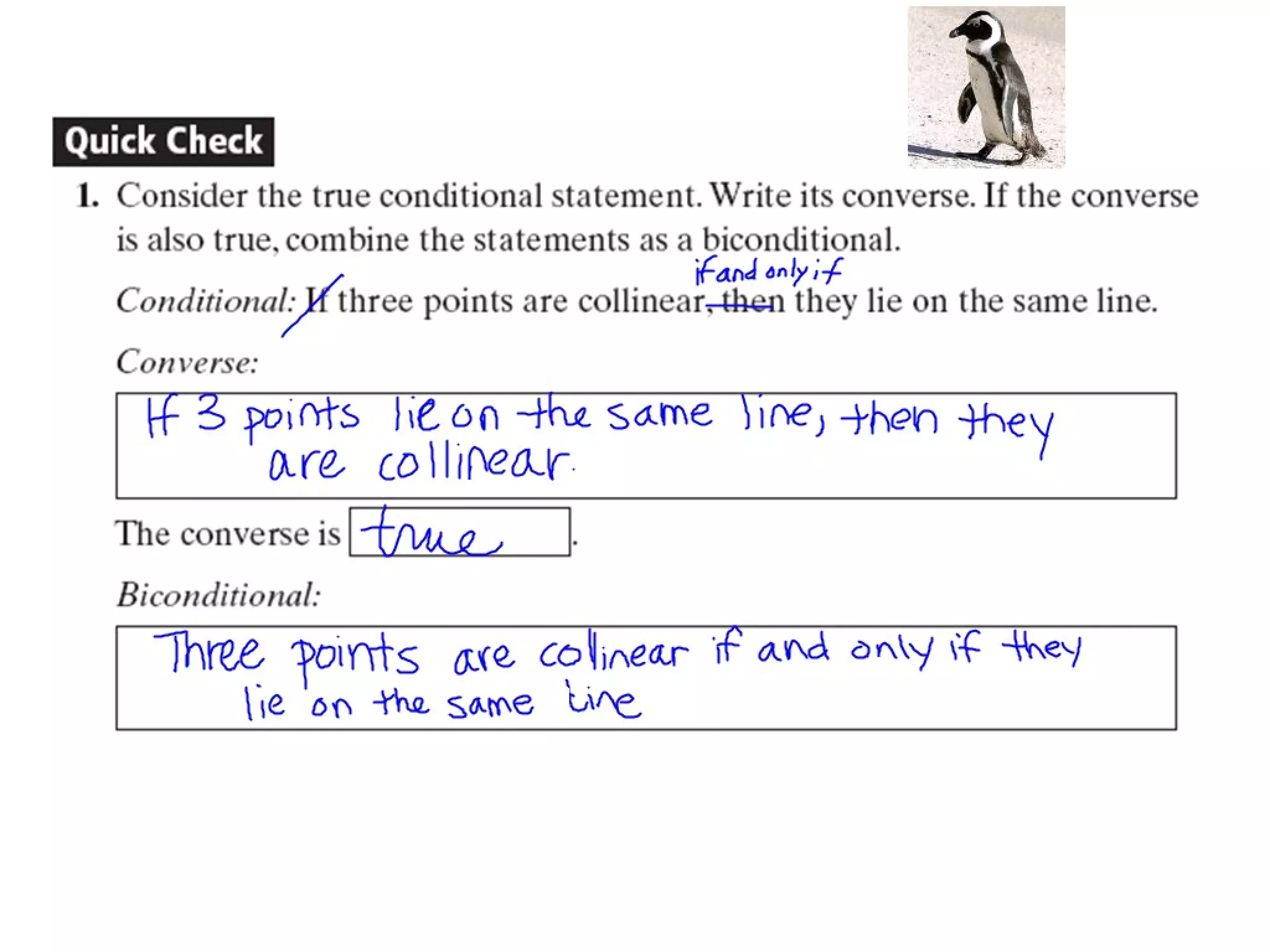Biconditionals And Definitions Guided Notes 3rd | PPT