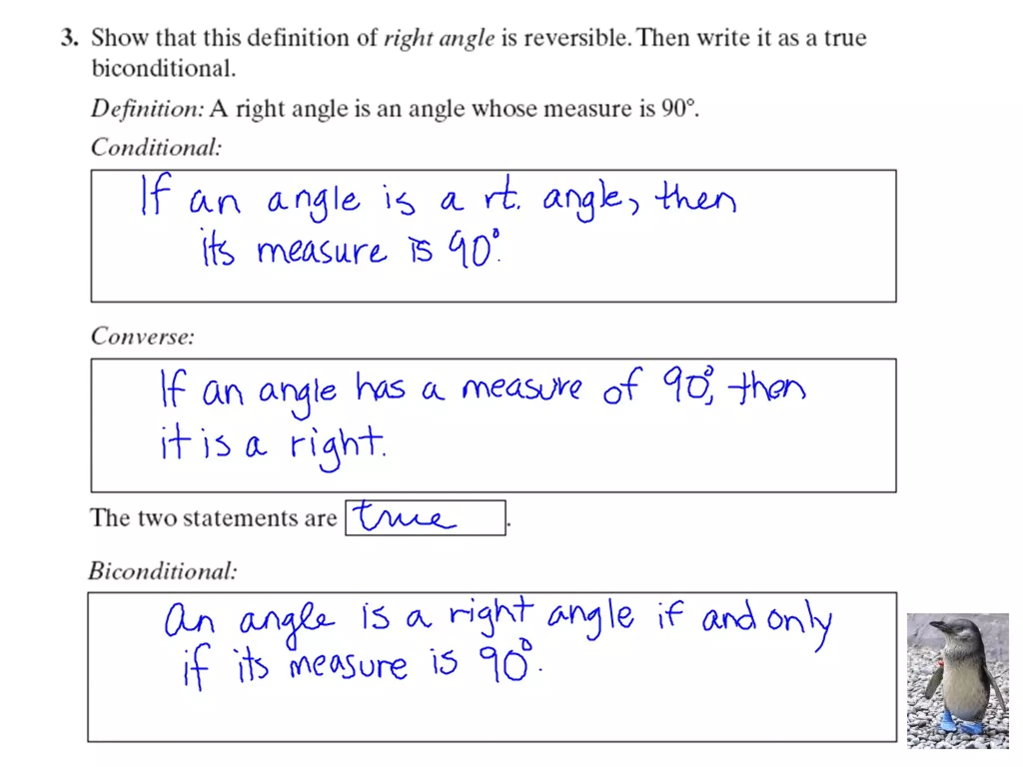 Biconditionals And Definitions Guided Notes 3rd | PPT