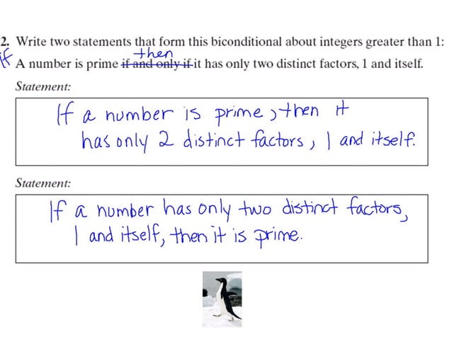 Biconditionals And Definitions Guided Notes 3rd | PPT