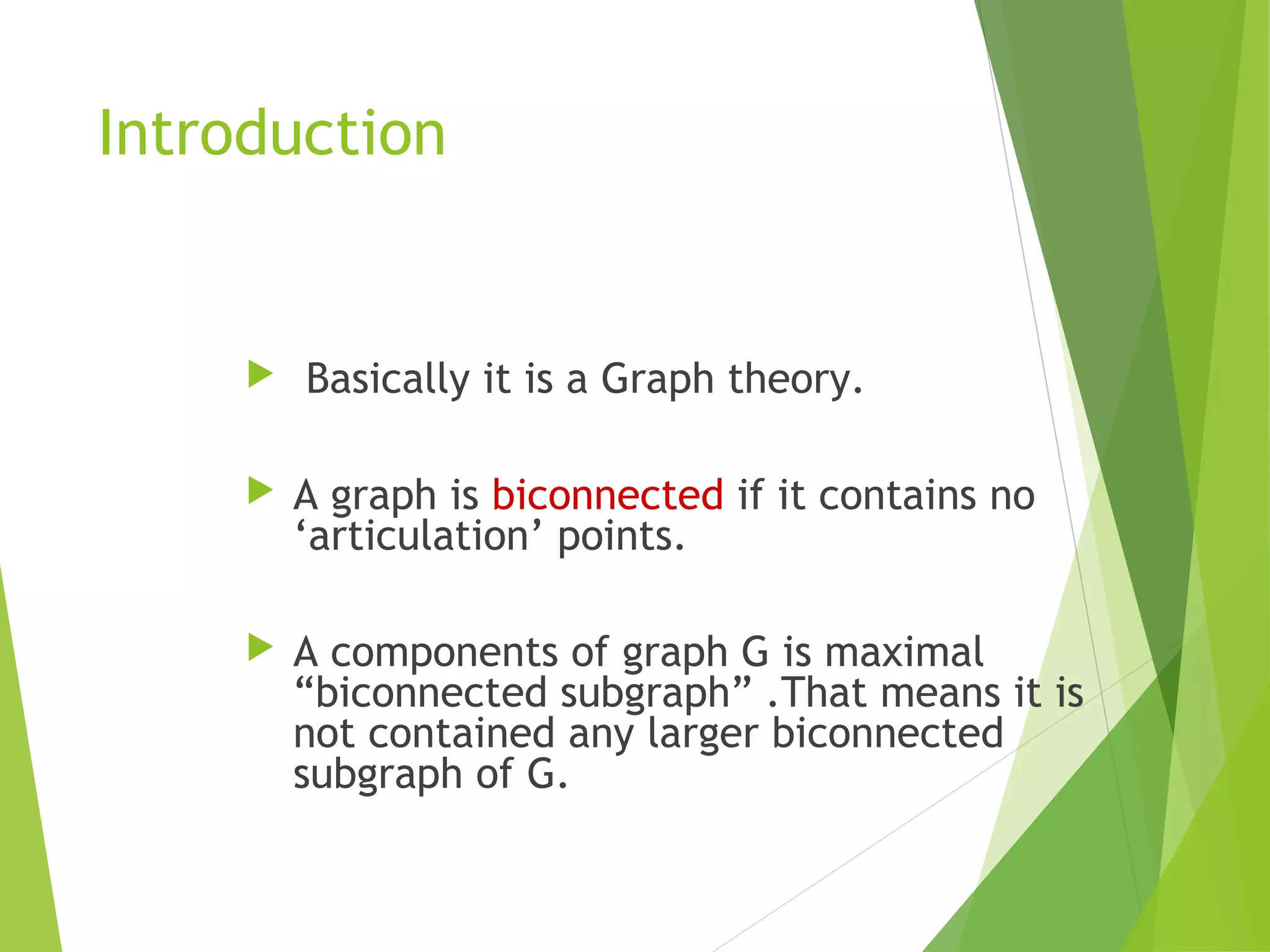 Biconnected components (13024116056) | PPT