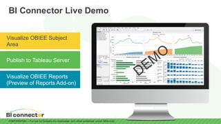 Enabling Self Service BI for OBIEE using Tableau | PDF | Databases | Computer Software and ...