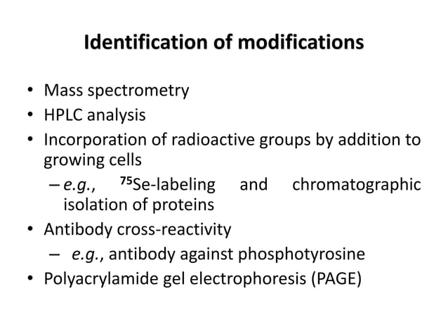 post translational modifications of protein | PPTX