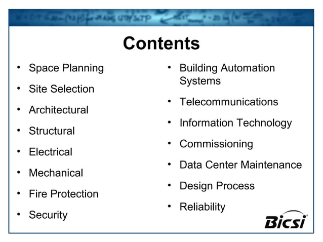 Betty Bezos: bicsi 002 data center standard | PPT