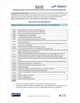 British Institute of Cleaning Science for The New Cleaning Team | PDF